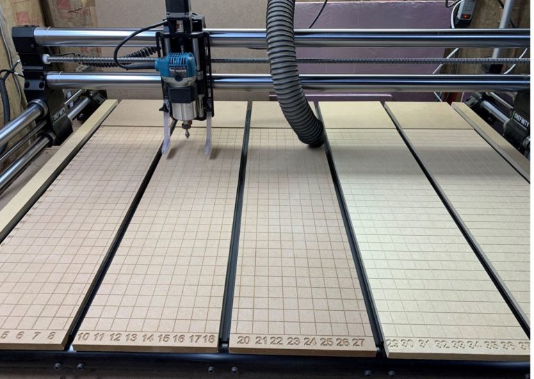 Onefinity CNC Waste board surfacing, Grid and threaded inserts for ...