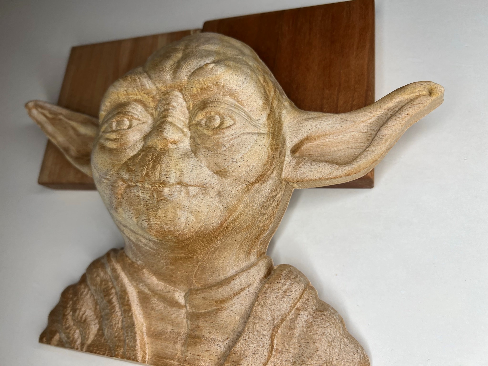 Yoda 3D wall Decor Jedi Master – Wood carving – Silentmars Workshop